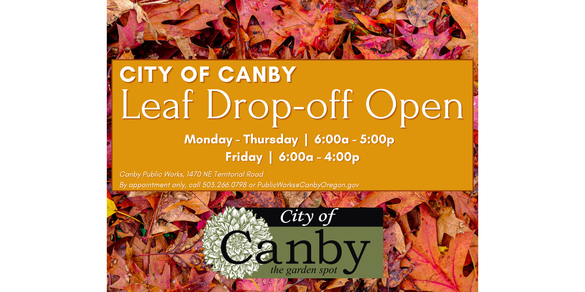2025 Canby Leaf Drop Off | Canby OR
